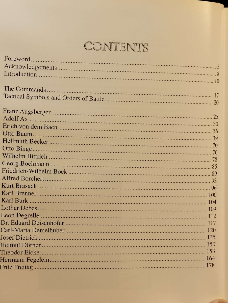 Waffen-Ss Commanders: The Army, Corps and Divisional Leaders of a Lege ...