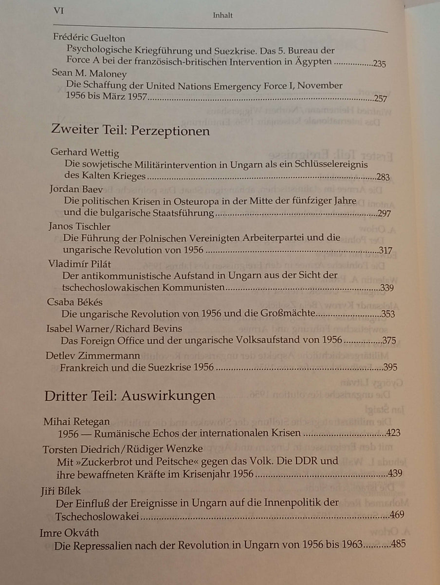 The International Crisis Year 1956 – Poland, Hungary, Suez – Zeughaus Braun