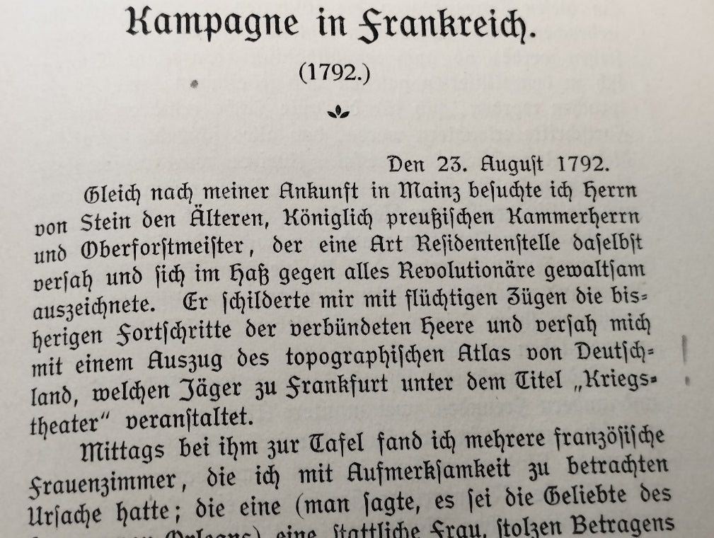 Goethe, Kampagne in Frankreich 1792 und Belagerung von Mainz 1793 ...